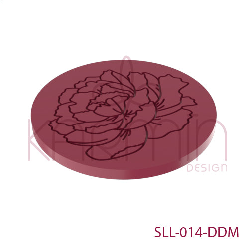 Sello Relieve y estampa: Flor Clavel gigante – Karmin Design MX